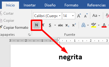 NEGRITA :: fuentes word